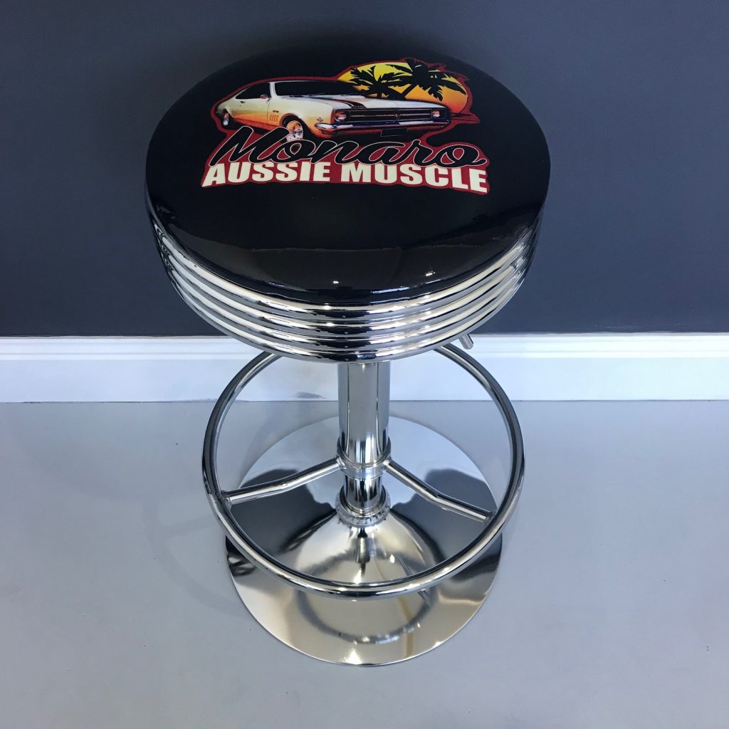 Black Monaro Stool - Man Cave Madness
