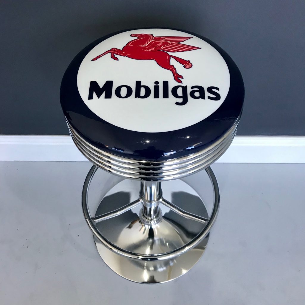 Mobilgas Stool - Man Cave Madness