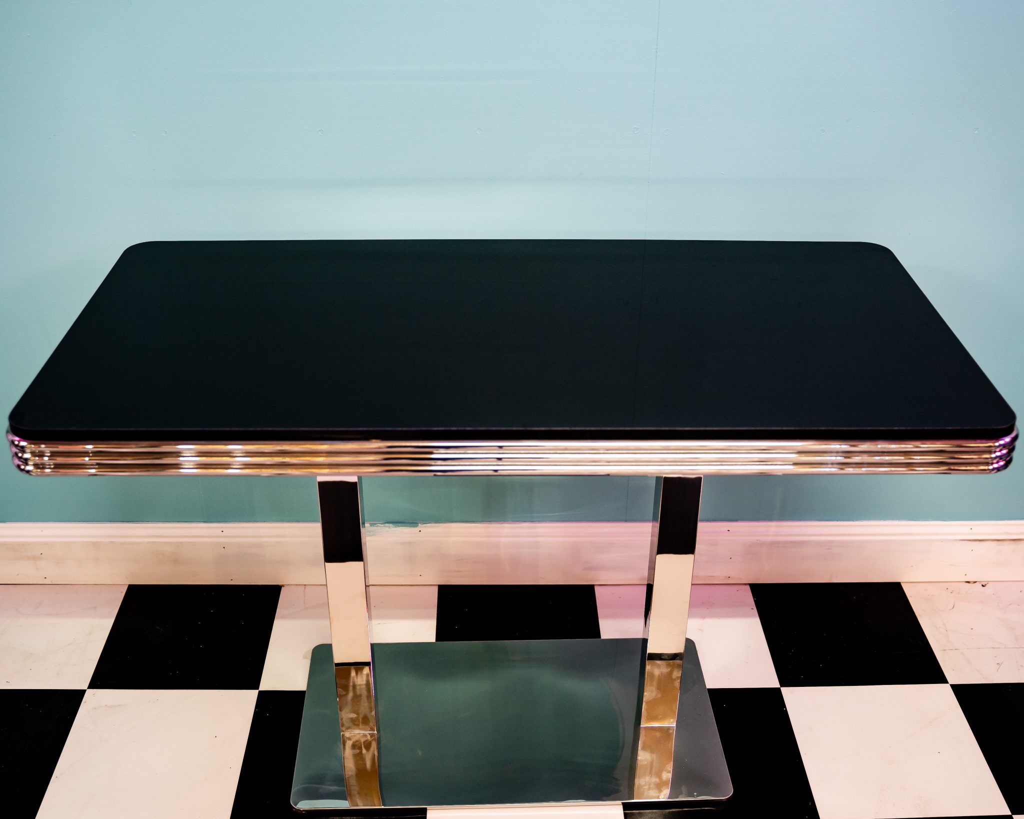Black American Retro Diner Table - Man Cave Madness