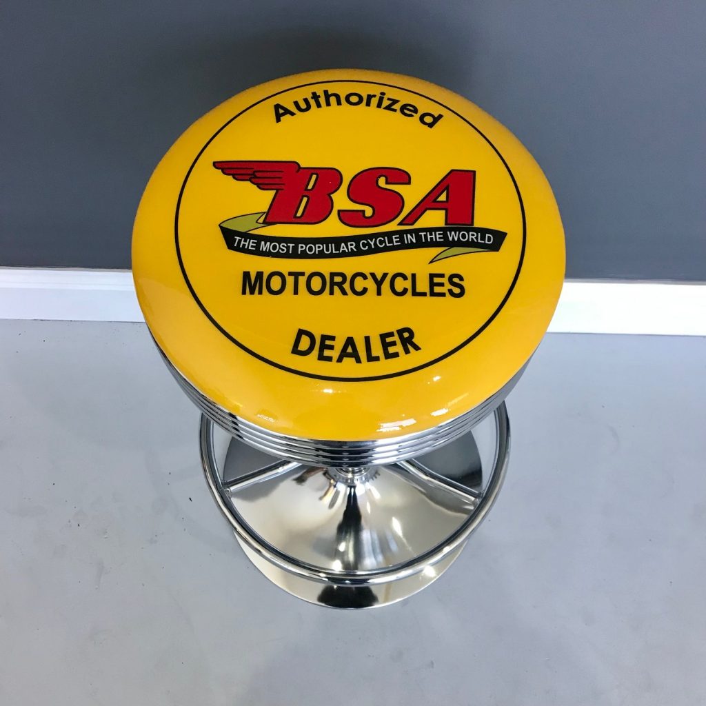BSA Motorcycles Stool - Man Cave Madness