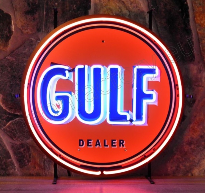 Gulf 24" Neon Sign - Neon Signs | Mancave Madness